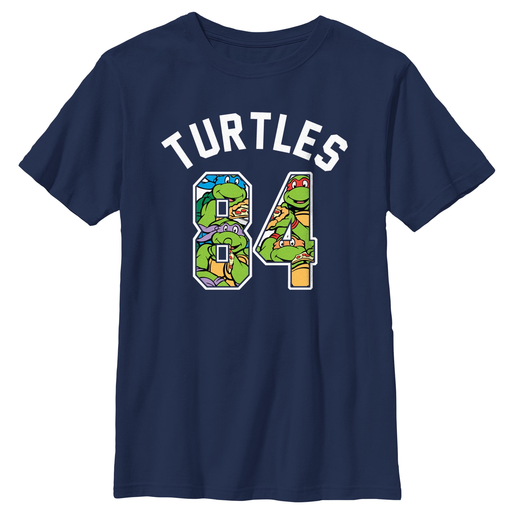Boy's Teenage Mutant Ninja Turtles 84 Turtles Graphic Tee Navy Blue X ...