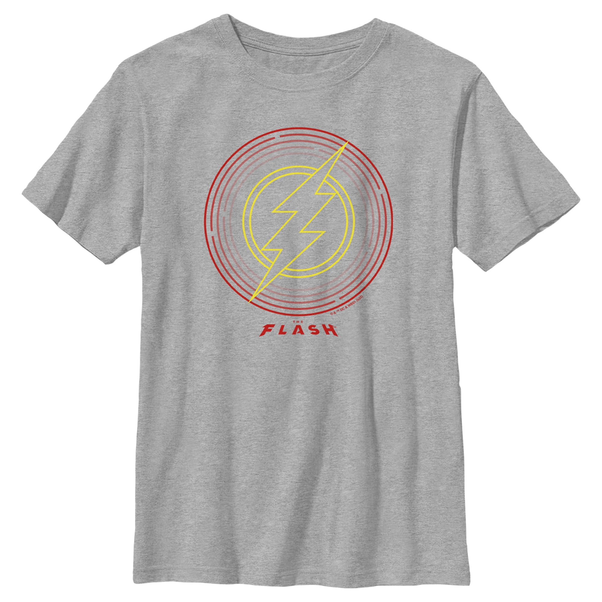 Boy's The Flash Neon Lightning Bolt Stamp Graphic Tee Athletic Heather ...
