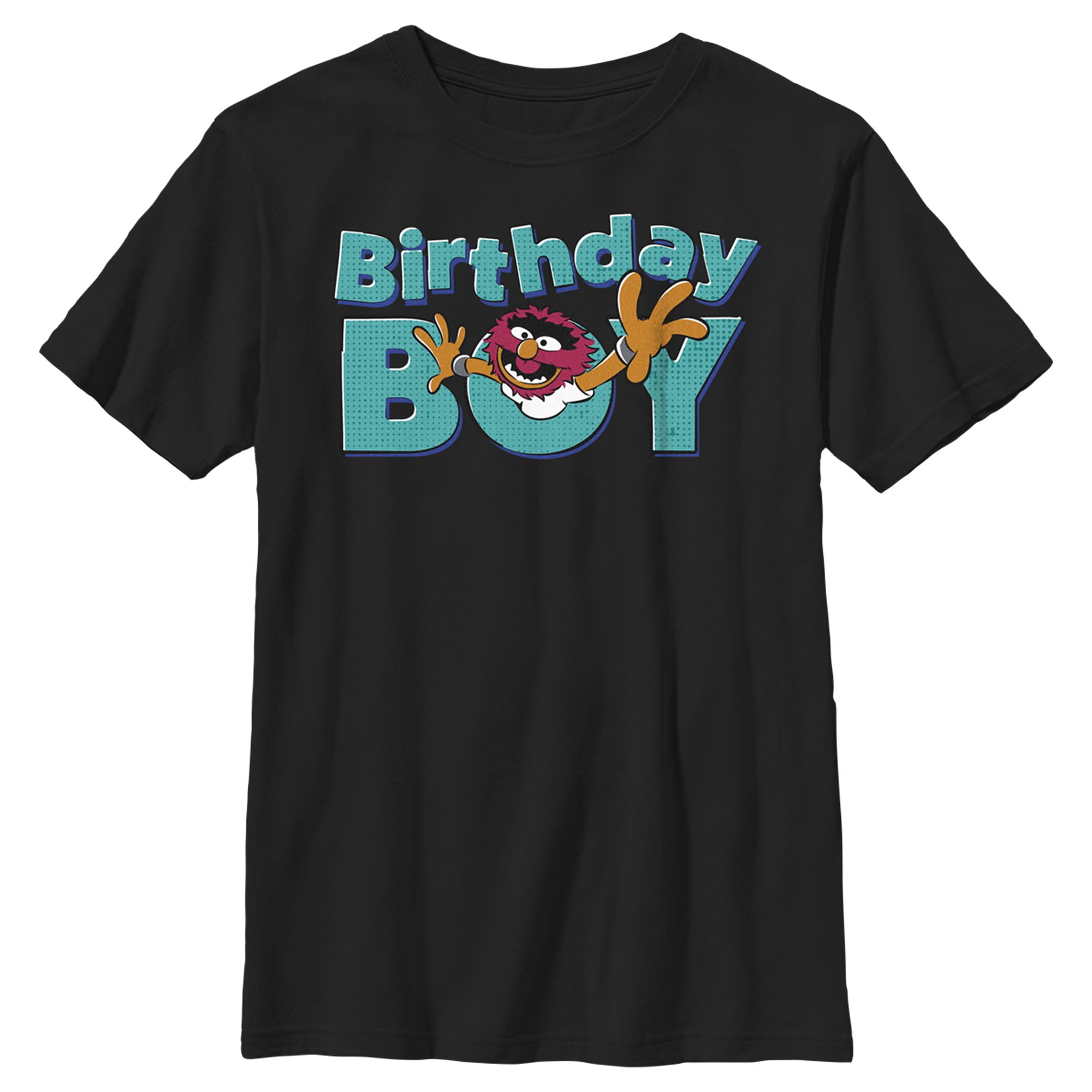 Boy's The Muppets Birthday Boy Graphic Tee Black X Large - Walmart.com