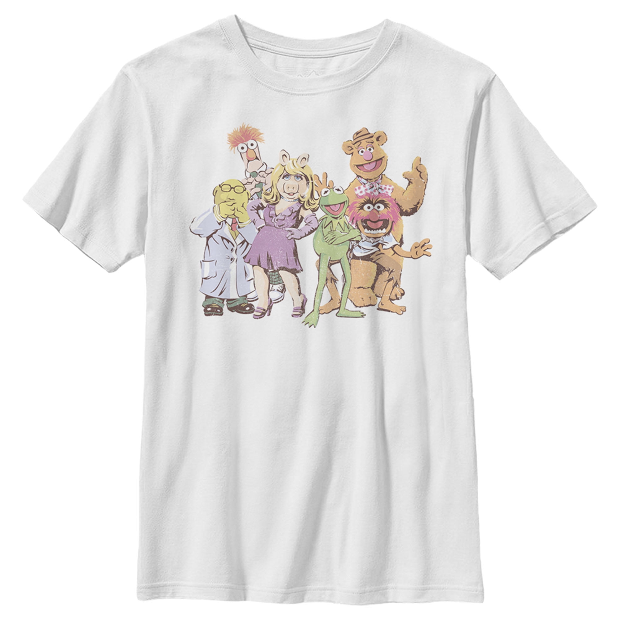 Boy's The Muppets The Gang Graphic Tee White Large - Walmart.com