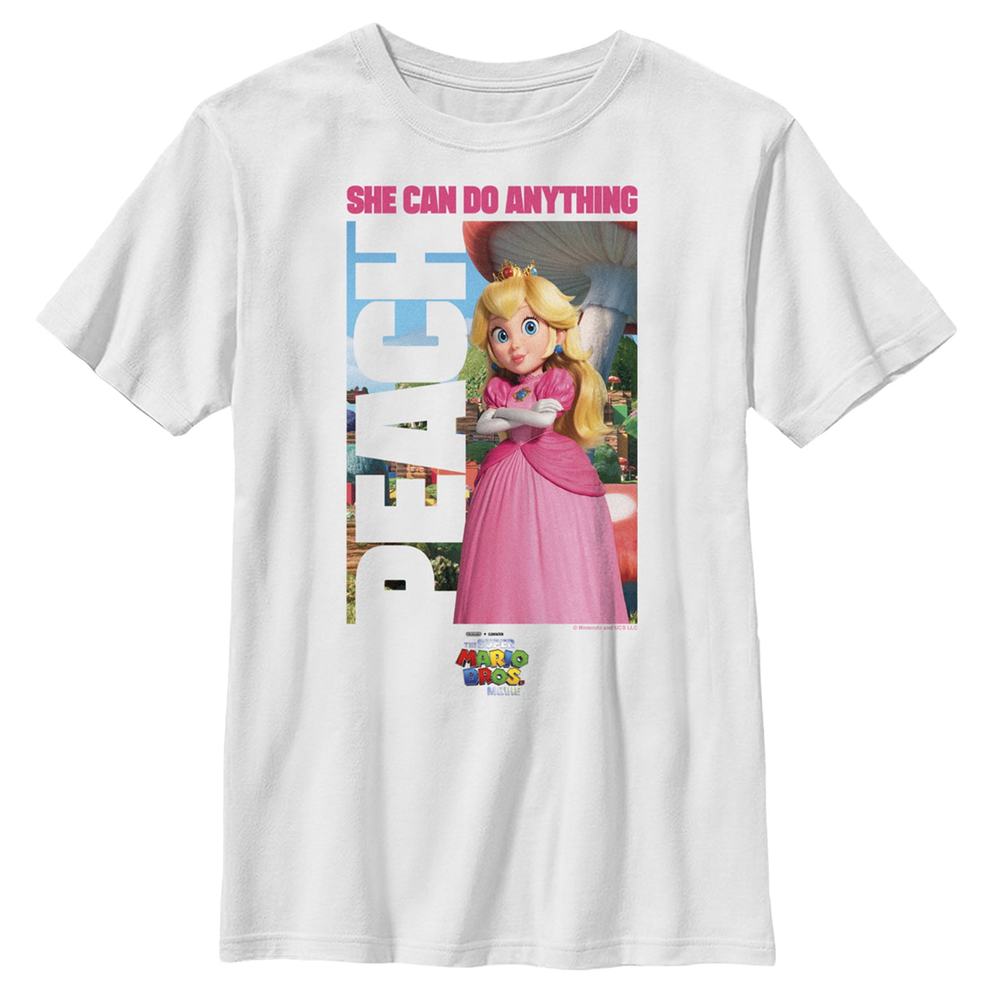 Boy's The Super Mario Bros. Movie Peach She Can Do Anything Poster ...