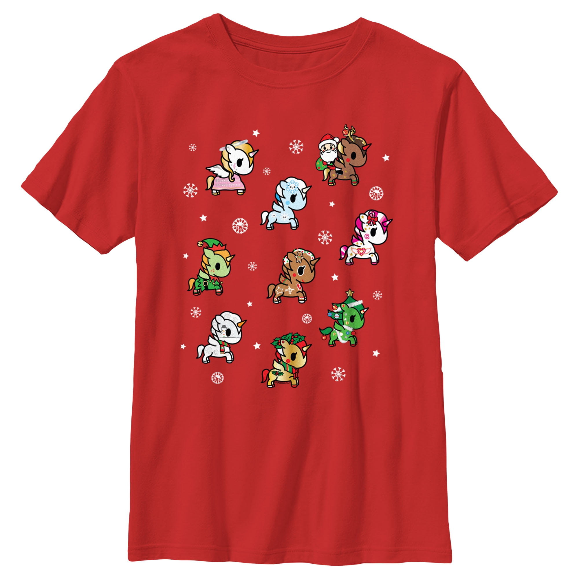 Boy's Tokidoki Holiday Unicornos Graphic Tee Red Large - Walmart.com