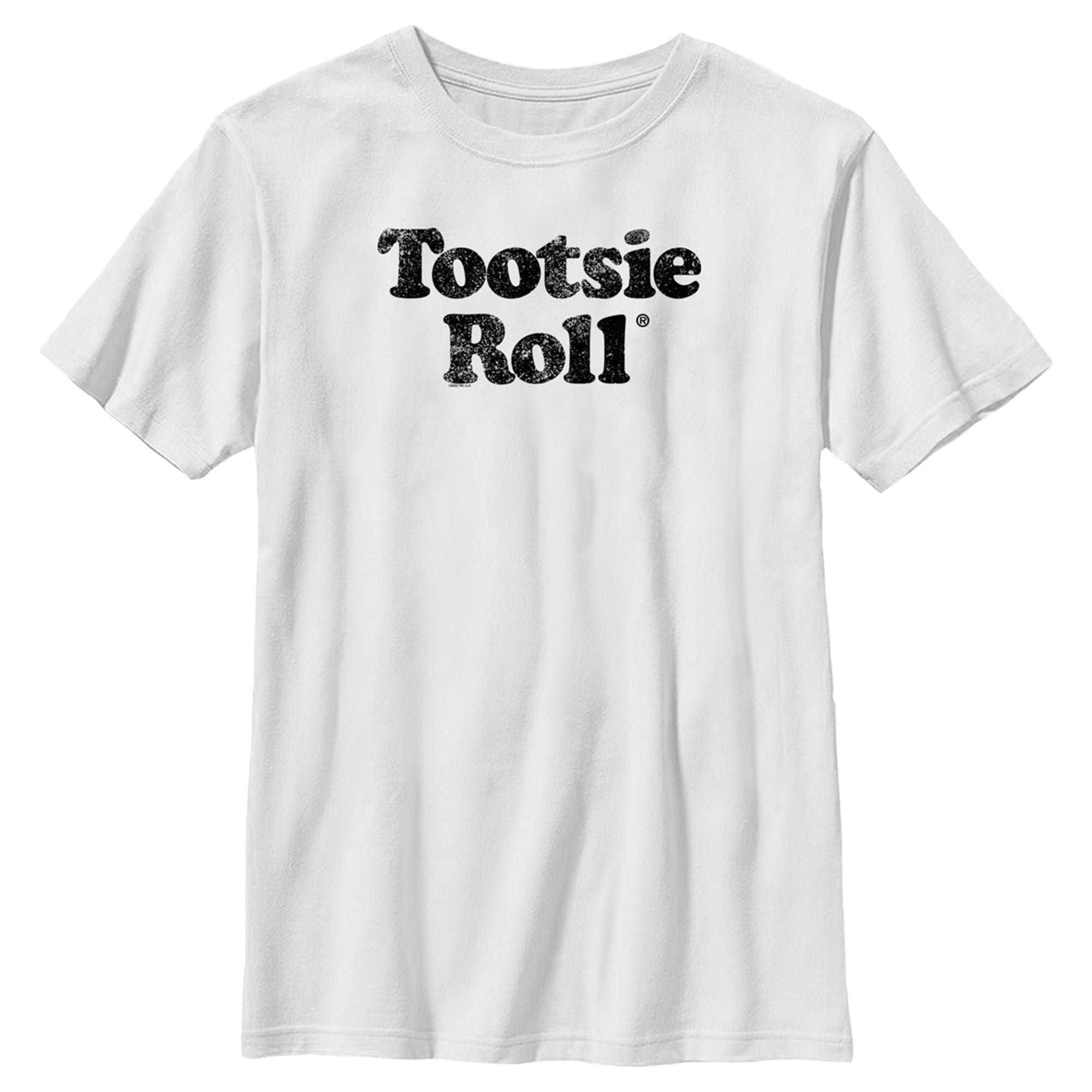 Boy's Tootsie Roll Vintage Text Logo Graphic Tee White Small - Walmart.com