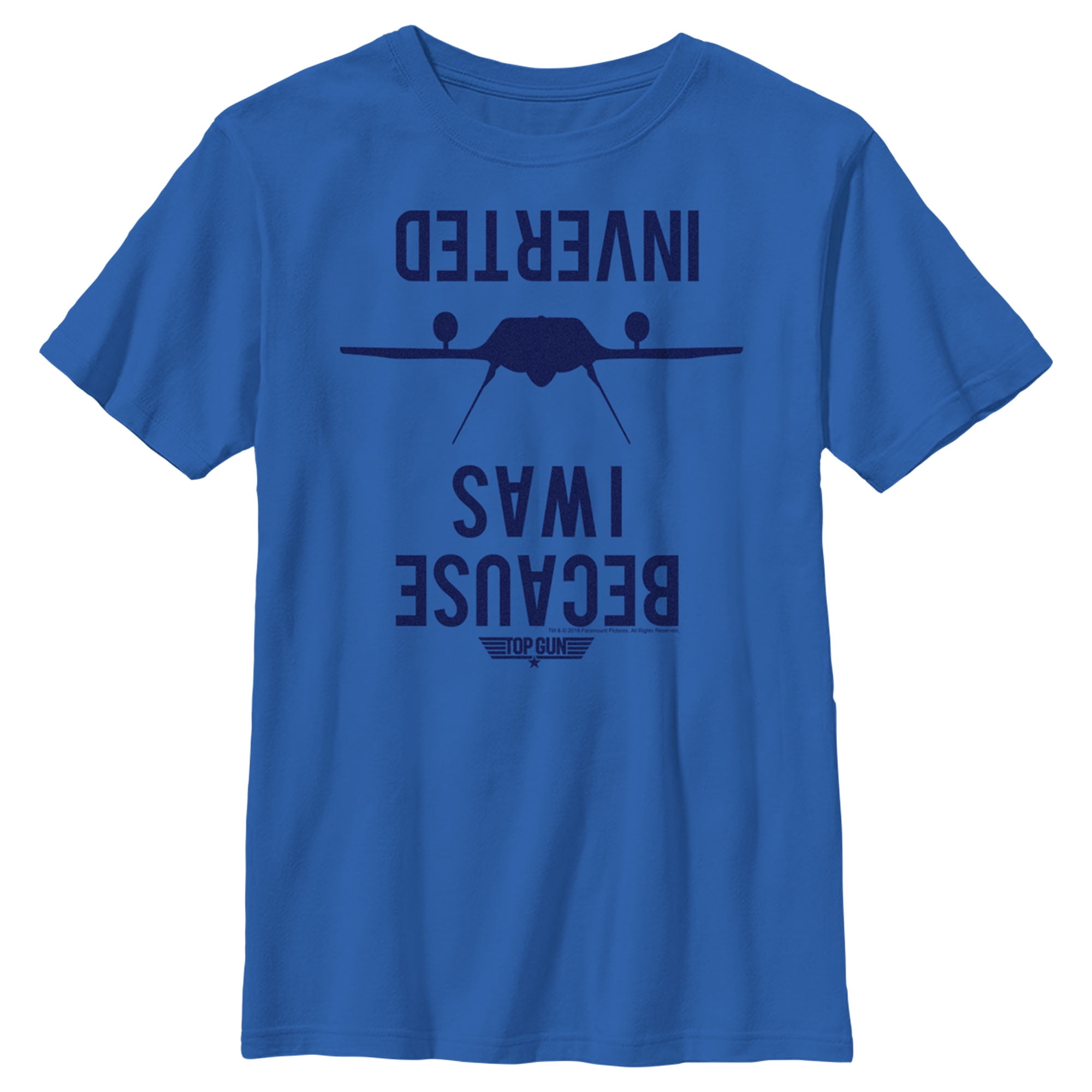 Boy's Top Gun Because I Was Inverted Graphic T-Shirt - Walmart.com