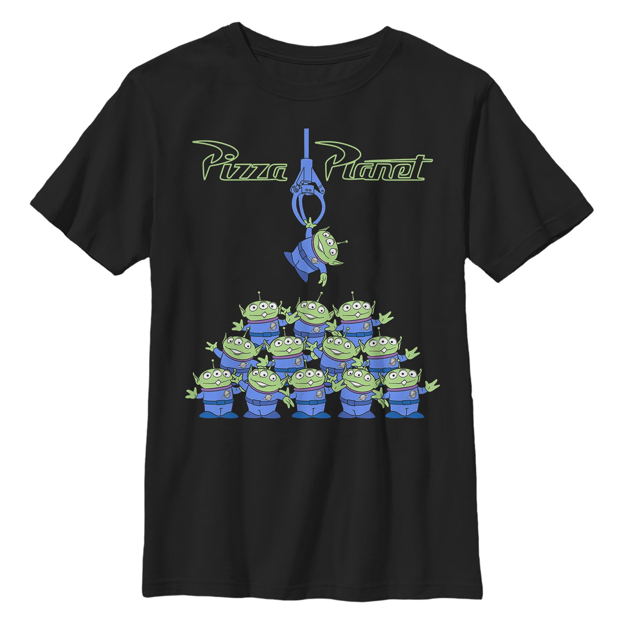 Boy's Toy Story Pizza Planet Alien Claw Pile Graphic T-Shirt - Walmart.com