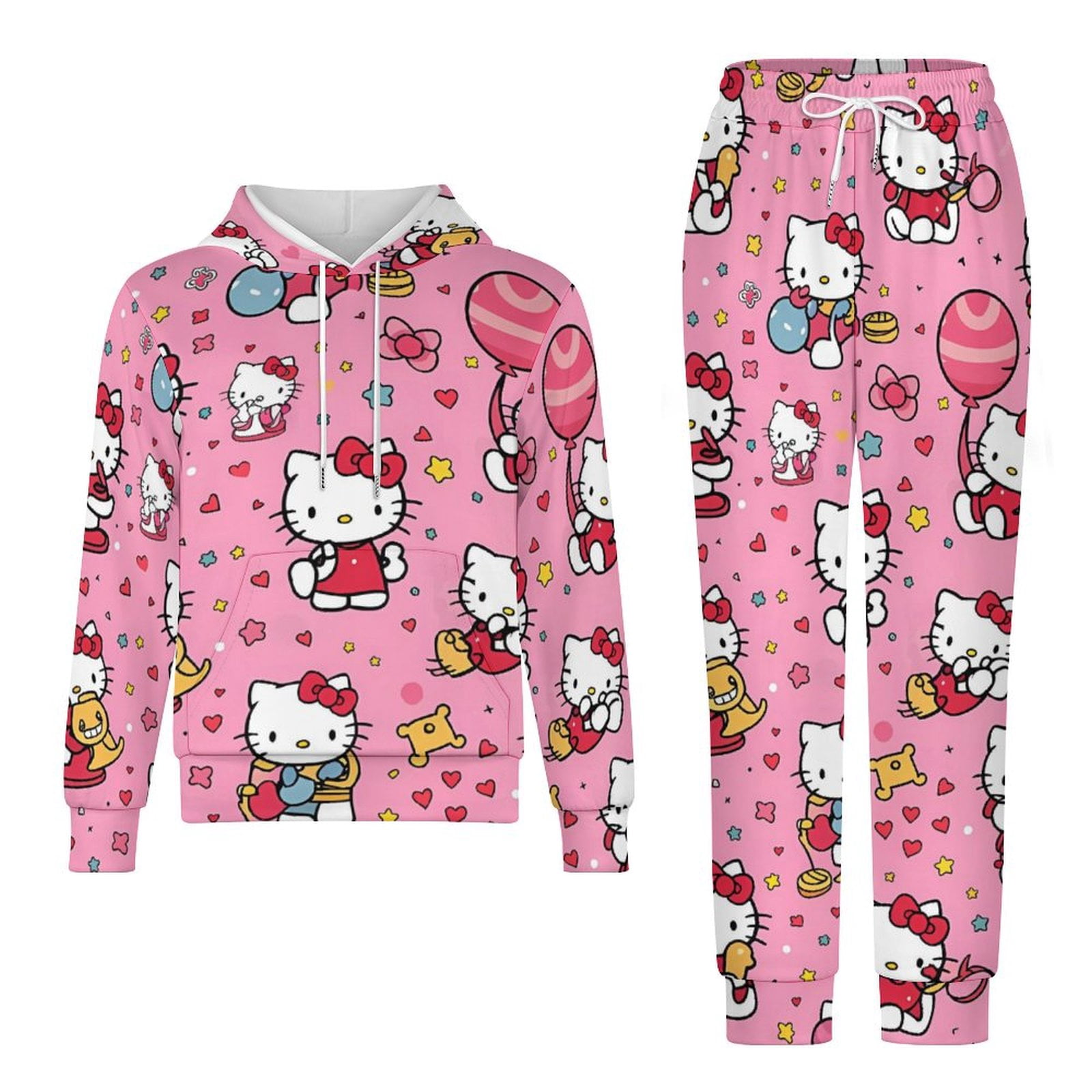 Boy's Tracksuit Hello Kitty Pullover Hoodie Kids Jogging Sportwear ...