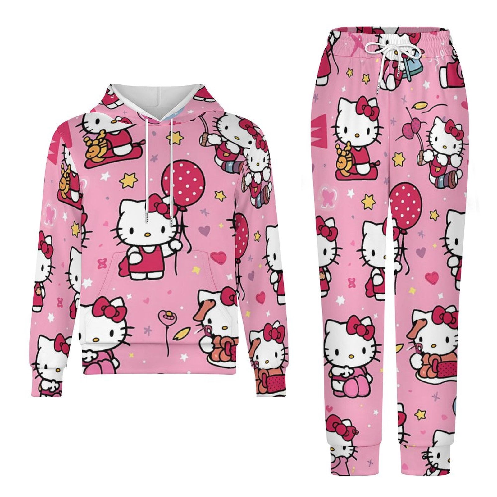 Boy's Tracksuit Hello Kitty Pullover Hoodie Kids Jogging Sportwear ...