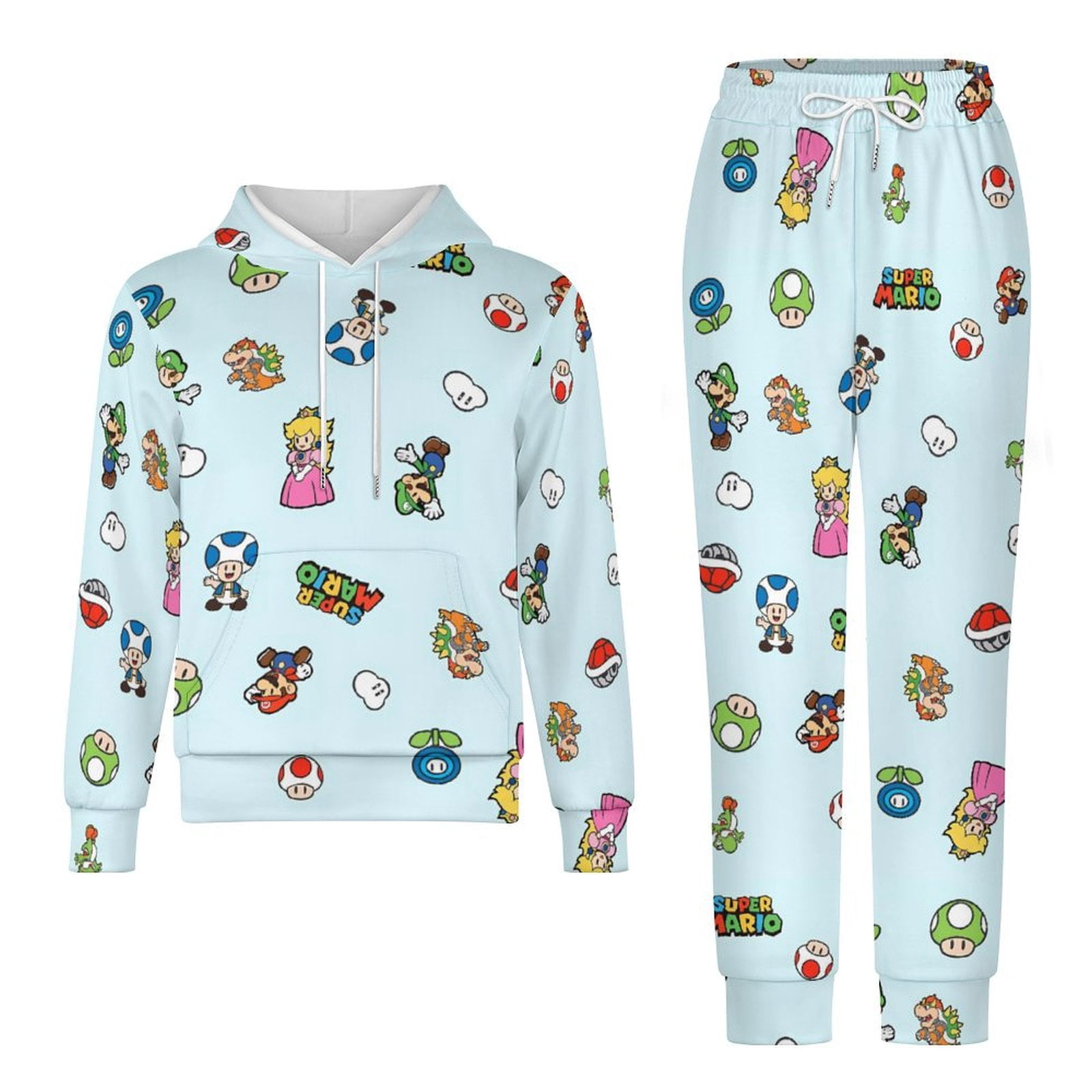 Boy's Tracksuit Super-Mario Pullover Hoodie Kids Jogging Sportwear ...