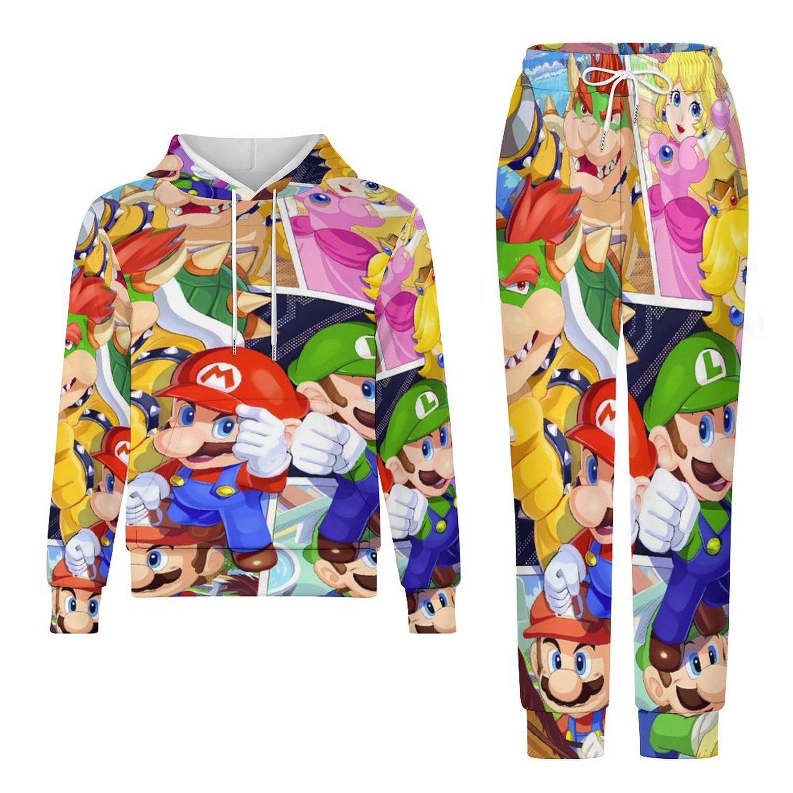 Boy's Tracksuit Super-Mario Pullover Hoodie Kids Jogging Sportwear ...