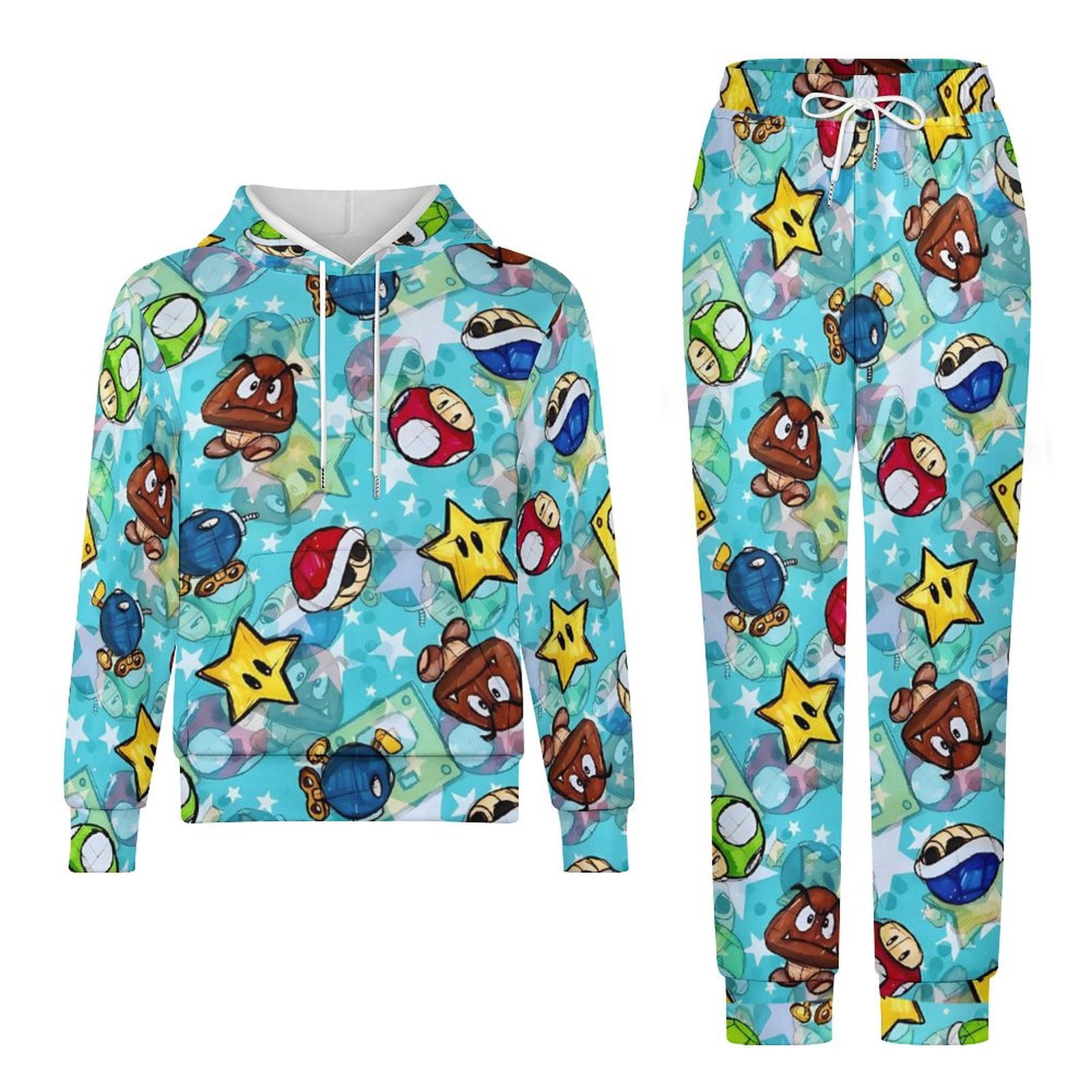 Boy's Tracksuit Super-Mario Pullover Hoodie Kids Jogging Sportwear ...