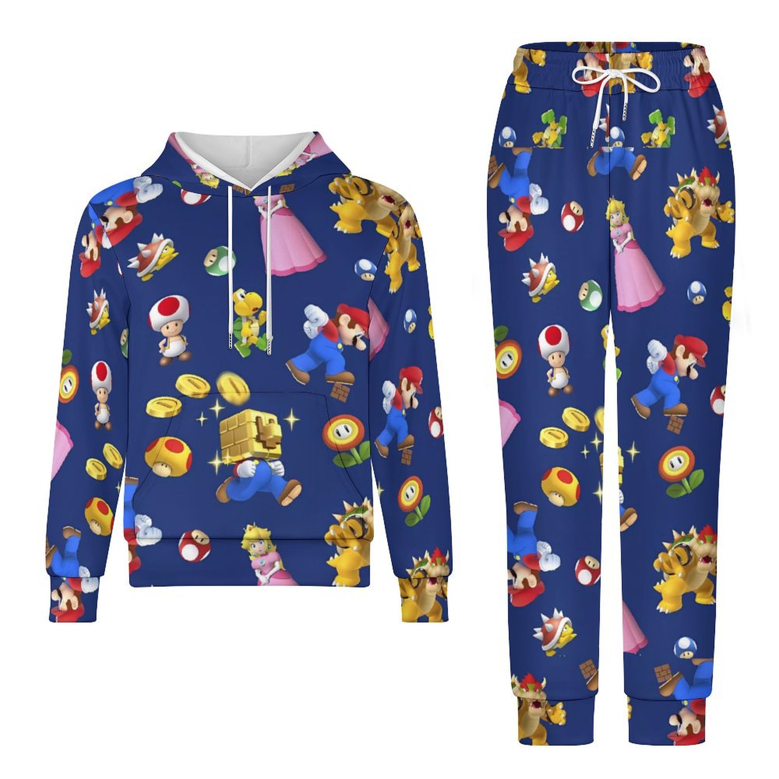 Boy's Tracksuit Super-Mario Pullover Hoodie Kids Jogging Sportwear ...