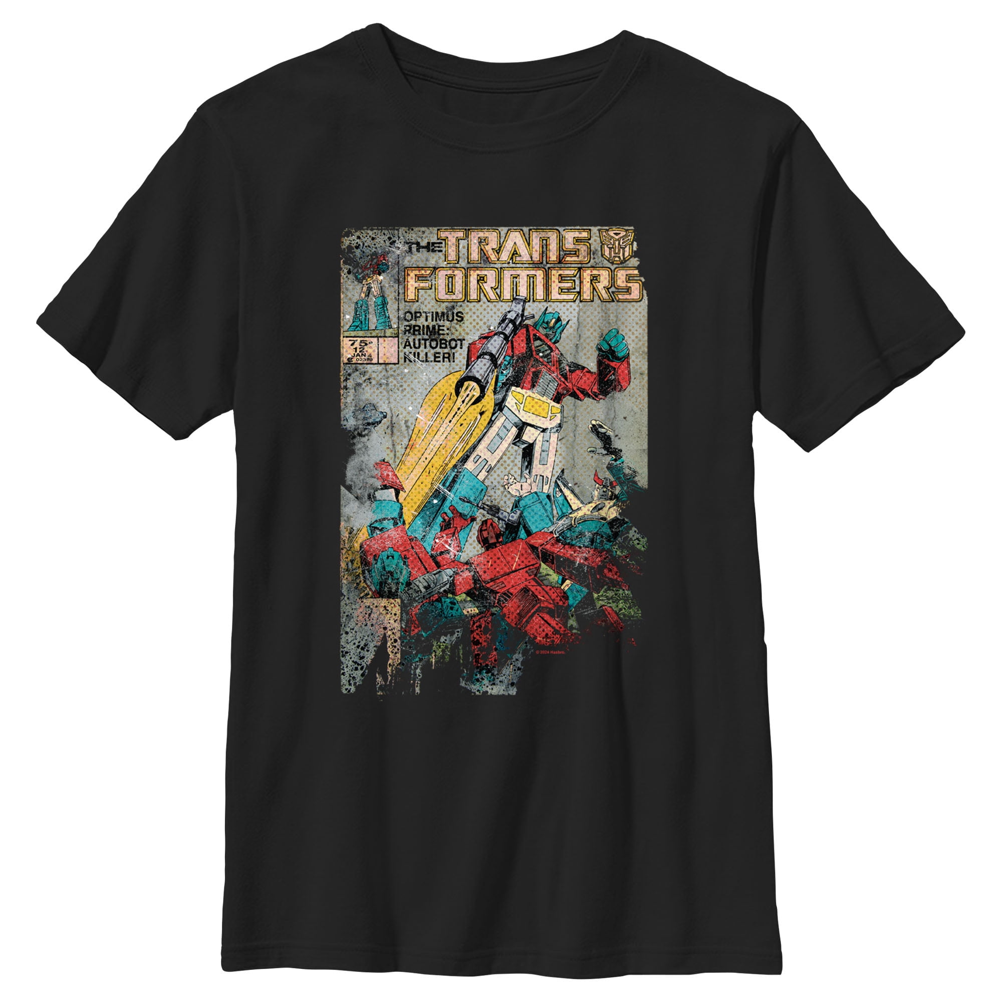 Boy's Transformers Distressed Optimus Prime Autobot Killer Graphic T ...