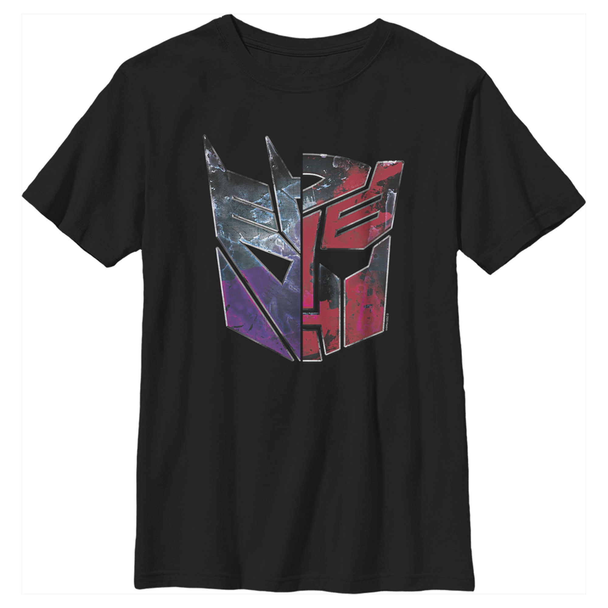 Boy's Transformers Split Bot Logo Graphic Tee Black Small - Walmart.com