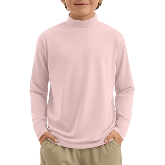 Boy's Turtleneck Long Sleeve Pullover T-Shirts Warm Stretch Kids Turtle ...