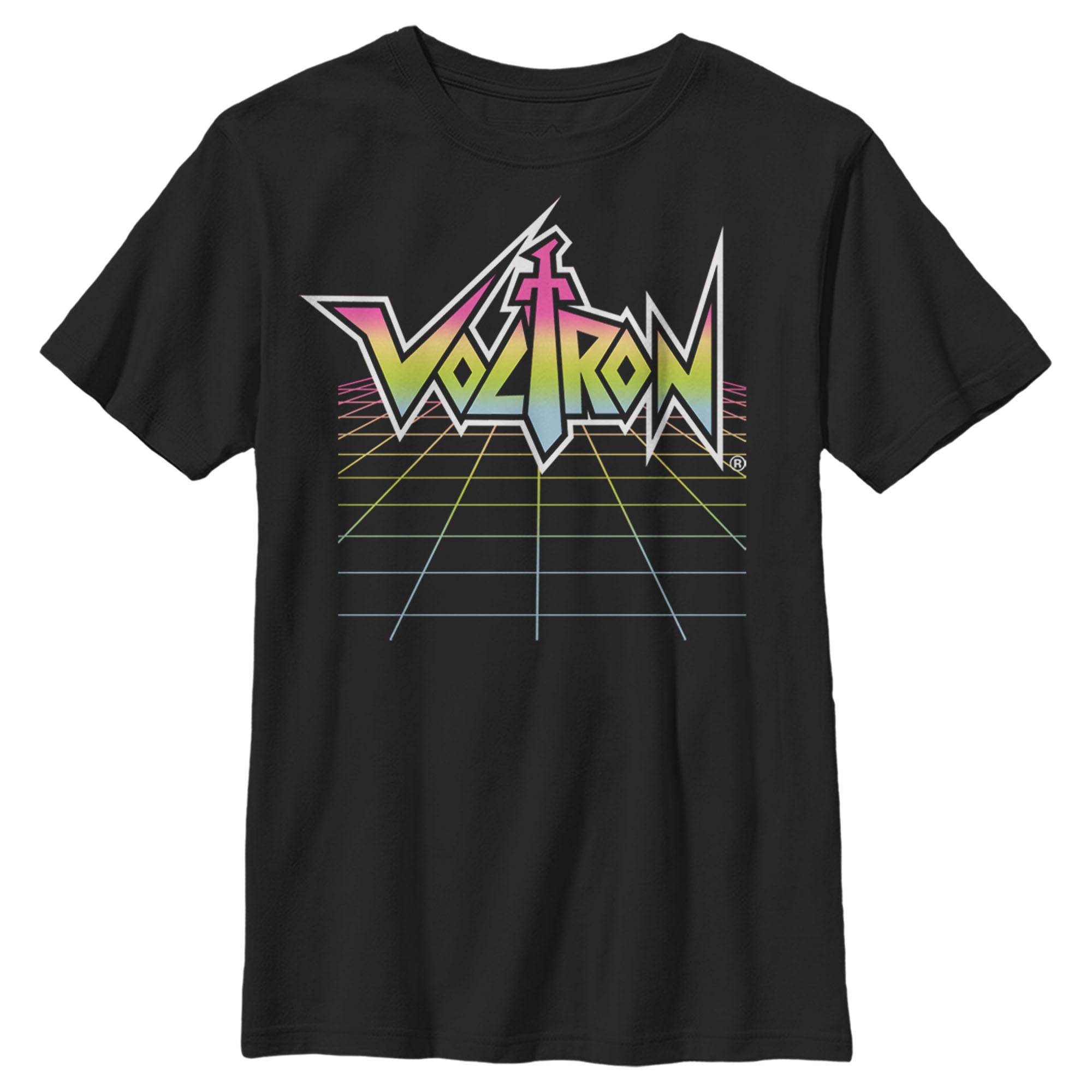 Boy's Voltron: Defender of the Universe Logo Grid Graphic Tee Black ...