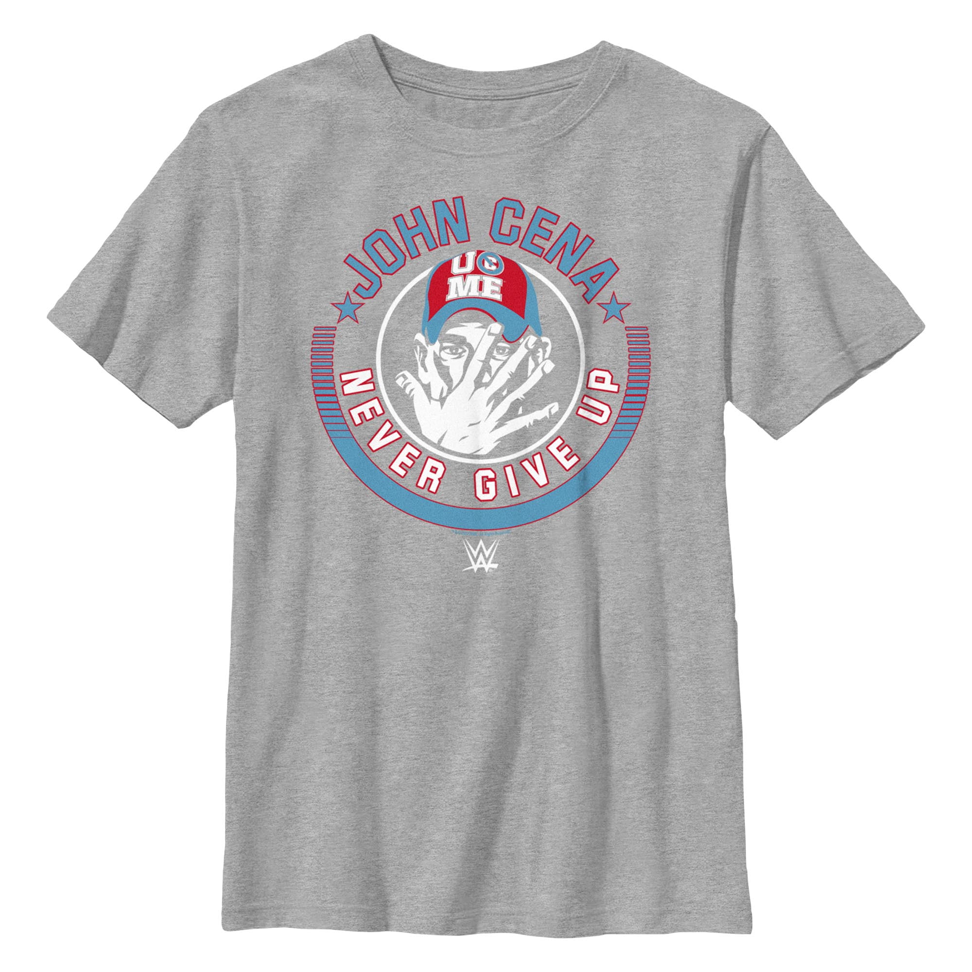 Boy's WWE John Cena Never Give Up Logo Graphic Tee Athletic Heather ...