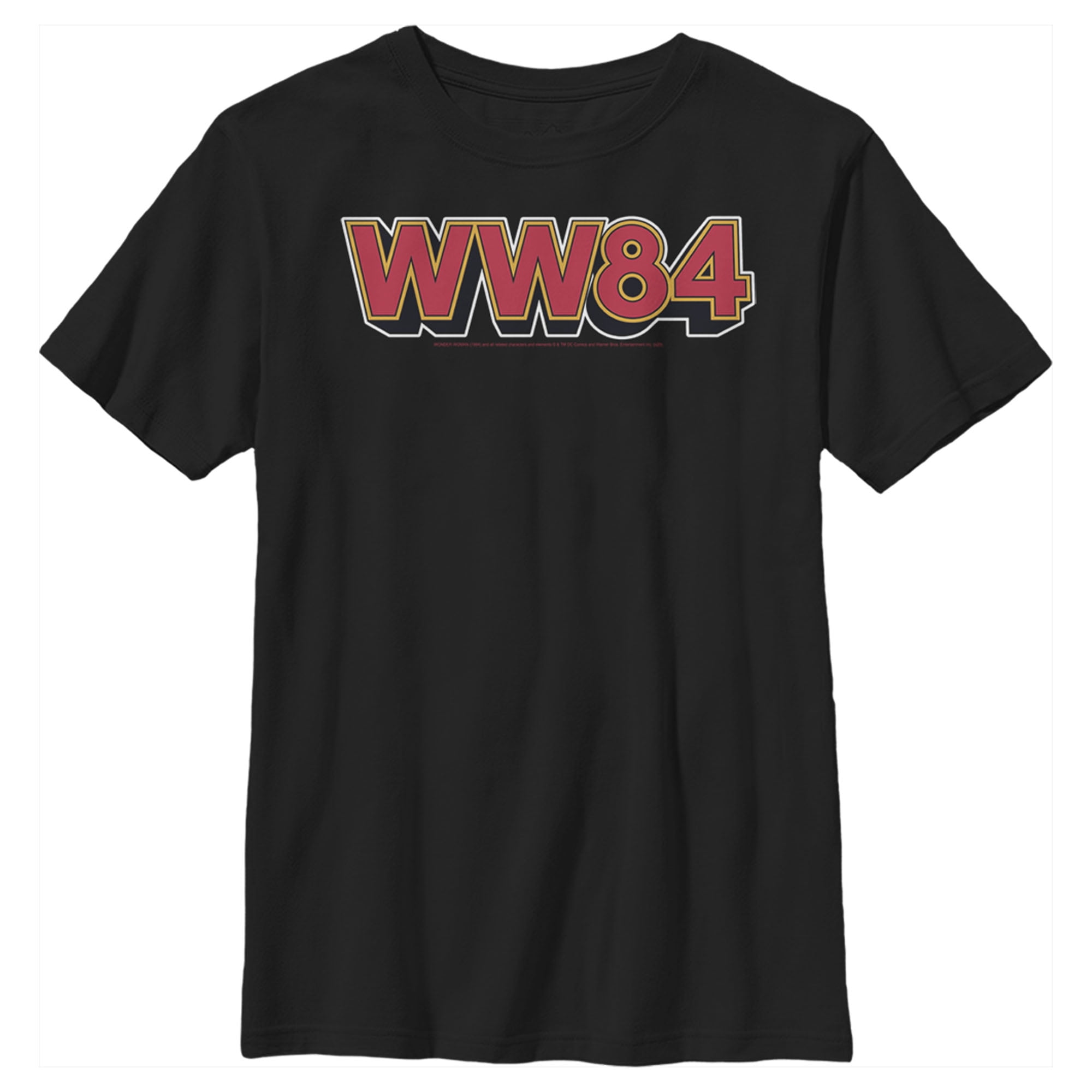 Boy's Wonder Woman 1984 WW84 Logo Graphic Tee Black Large - Walmart.com
