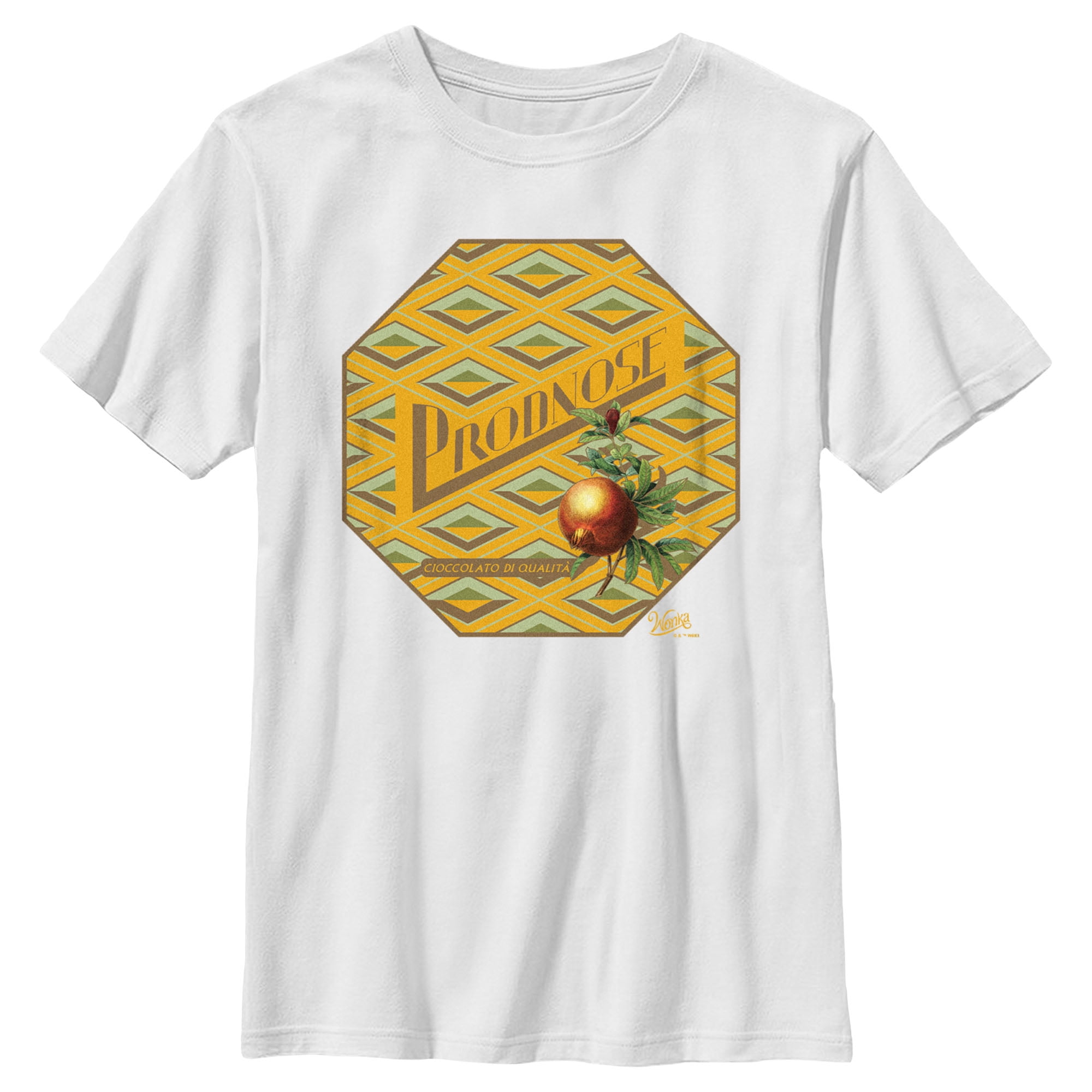 Boy's Wonka Prodnose Cioccolato Di Qualita Graphic Tee White Large ...