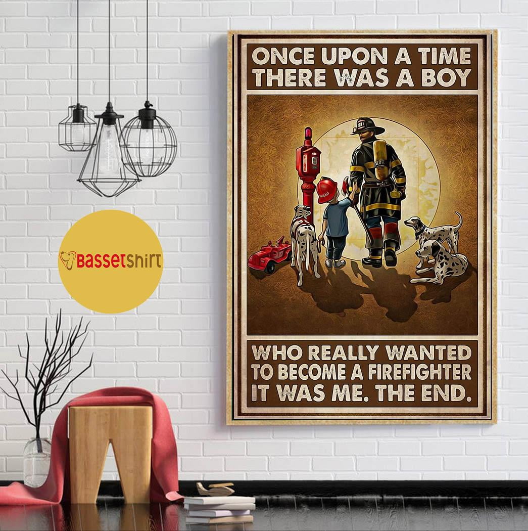 Boy wanted to become a firefighter poster 24 x 36 Inch Poster - Walmart.com