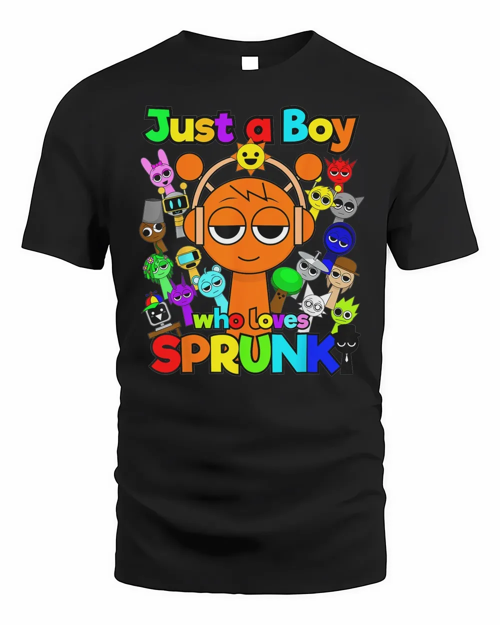 Boy who loves Sprunki for Birthday Decoration Oren Simon Shirt ...