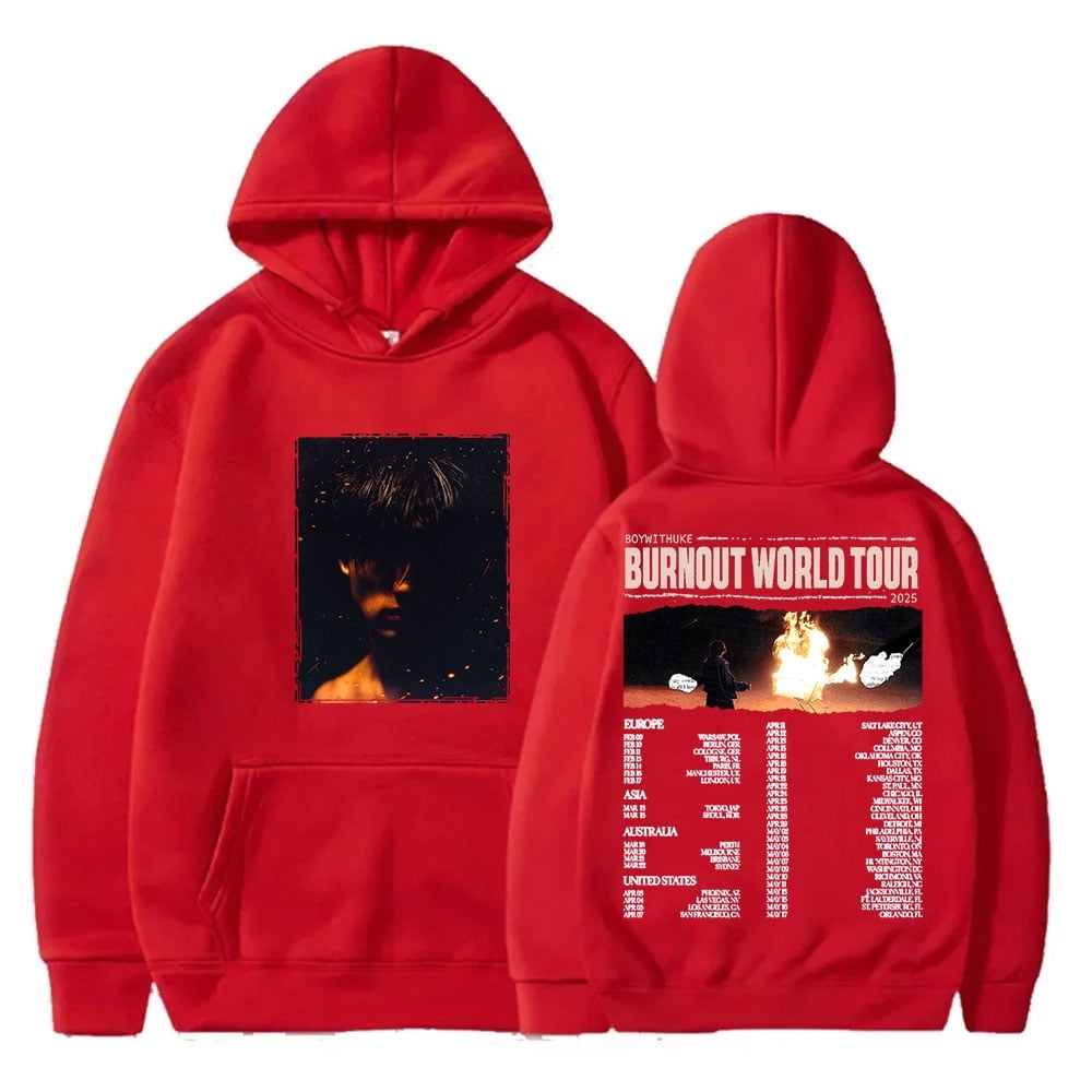 BoyWithUke Burnout 2025 World Tour Hoodies Cosplay Women Men Fashion Long Sleeve Hooded ...