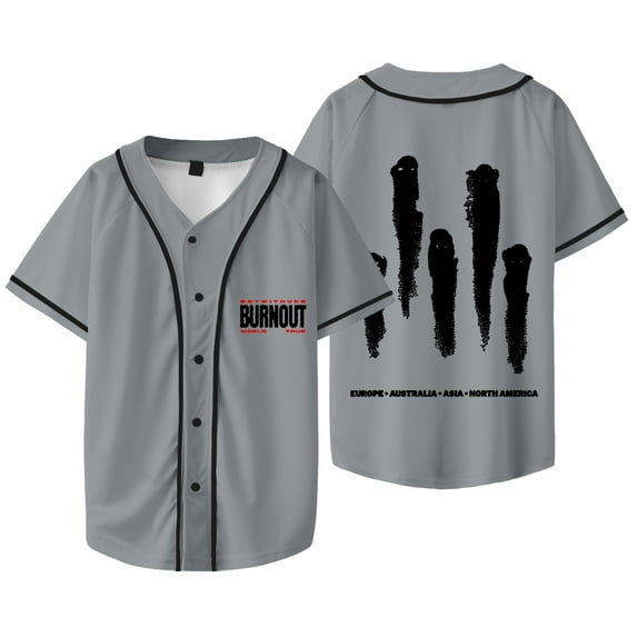 BoyWithUke Burnout Merch Baseball Jacket Tee Cosplay Women Men V-neck Short Sleeve T-Shirts ...
