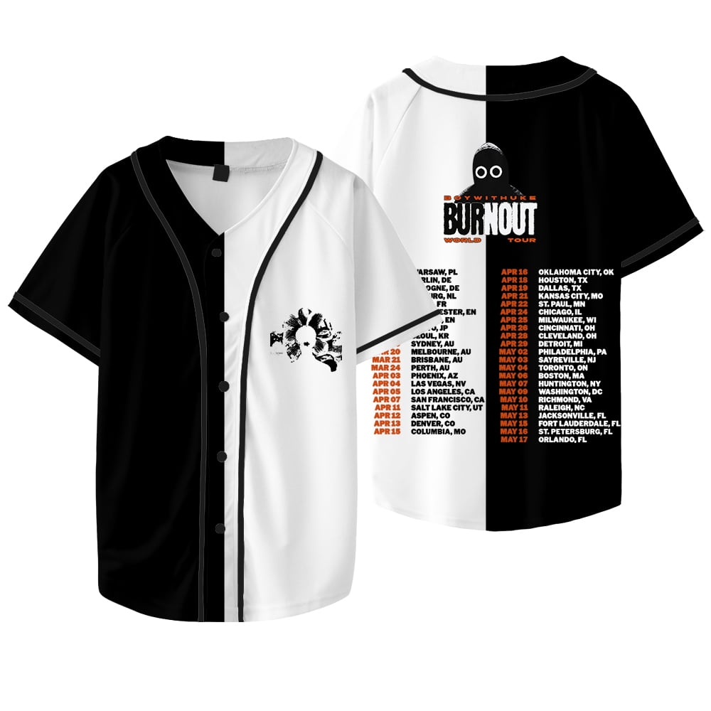 BoyWithUke Burnout Tour Baseball Jacket Tee Cosplay Women Men V-neck ...