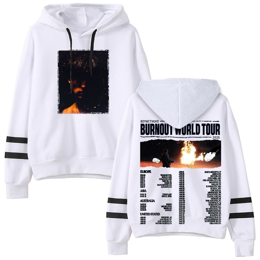 BoyWithUke Burnout World Tour 2025 Merch Pullovers Pocketless Parallel ...
