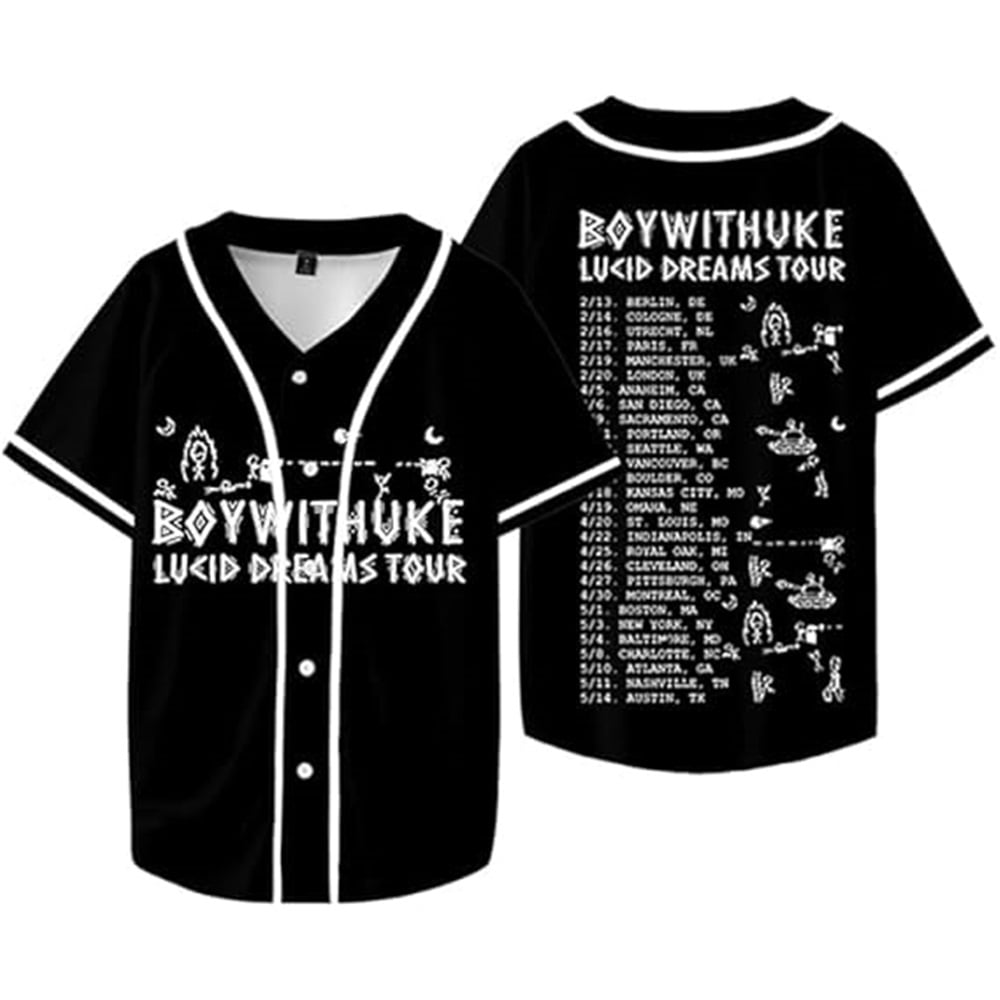 BoyWithUke Lucid Dreams Tour Merch Baseball Jersey Shirt V-Neck Women ...