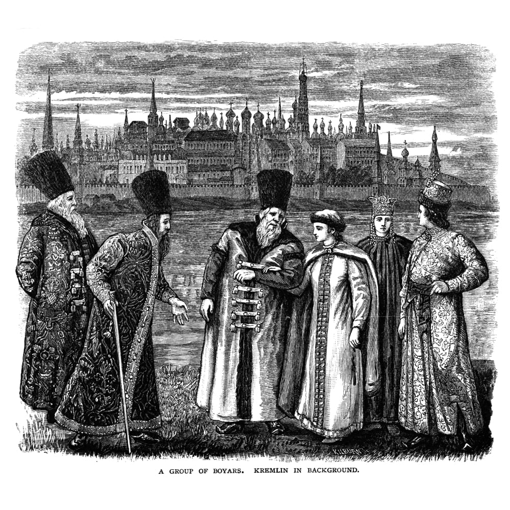 Boyars 17Th Century. Nrussian Boyars Of The 17Th Century Outside Moscow ...