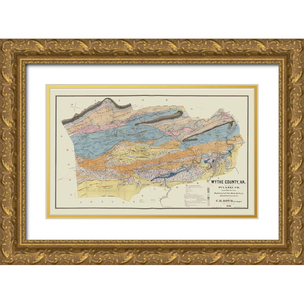 Boyd 14x10 Gold Ornate Wood Framed with Double Matting Museum Art Print ...