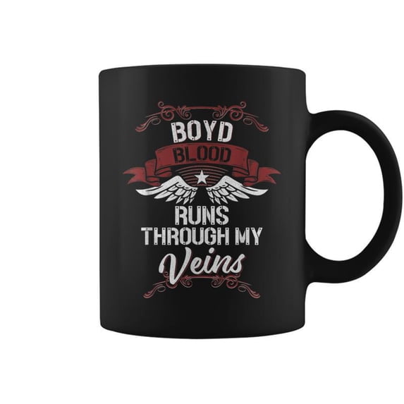 Boyd Blood Runs Through My Veins Last Name Family Coffee Mugs - Walmart.com