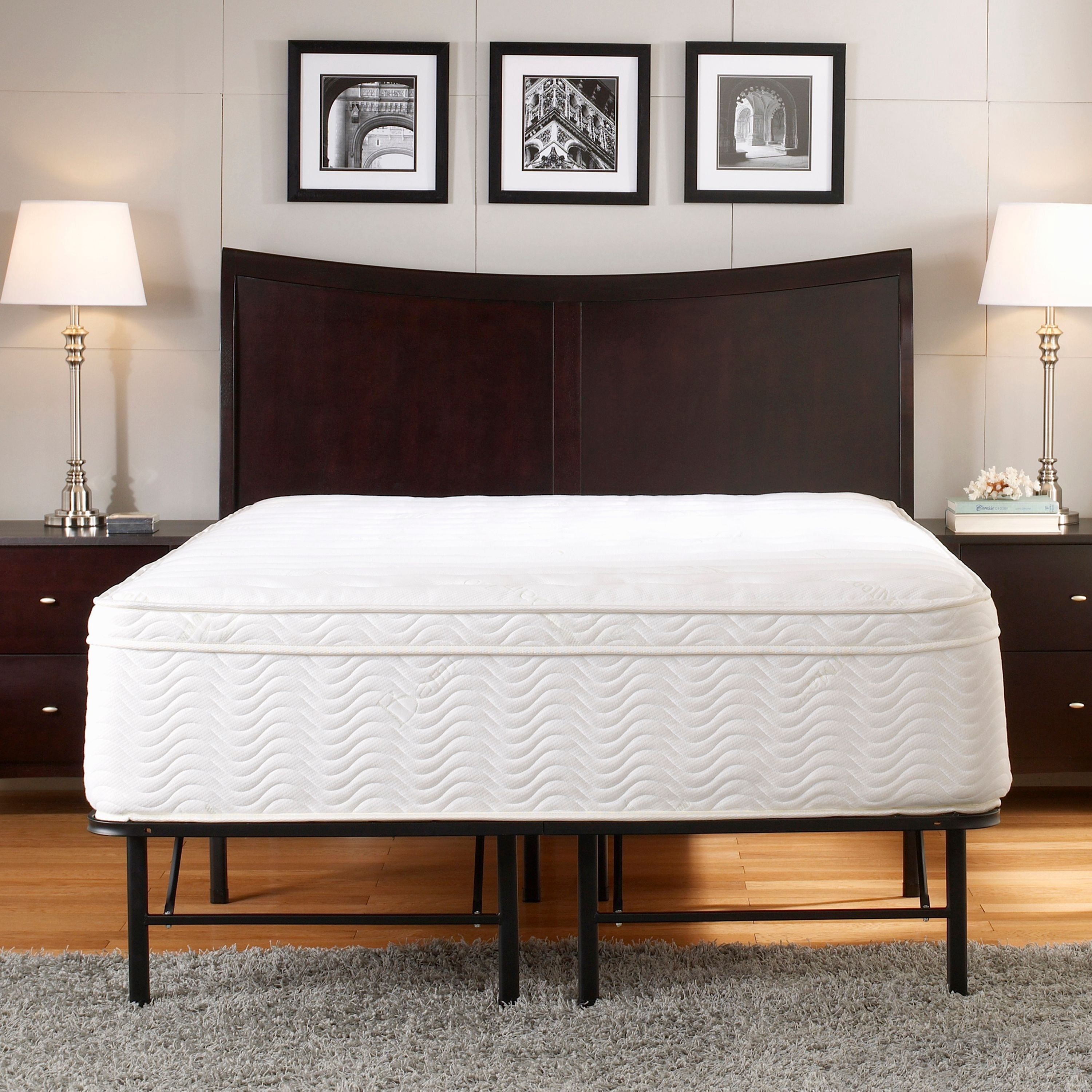 Boyd Sleep 18" Heavy Duty Metal Platform Bed Base with Storage Space ...