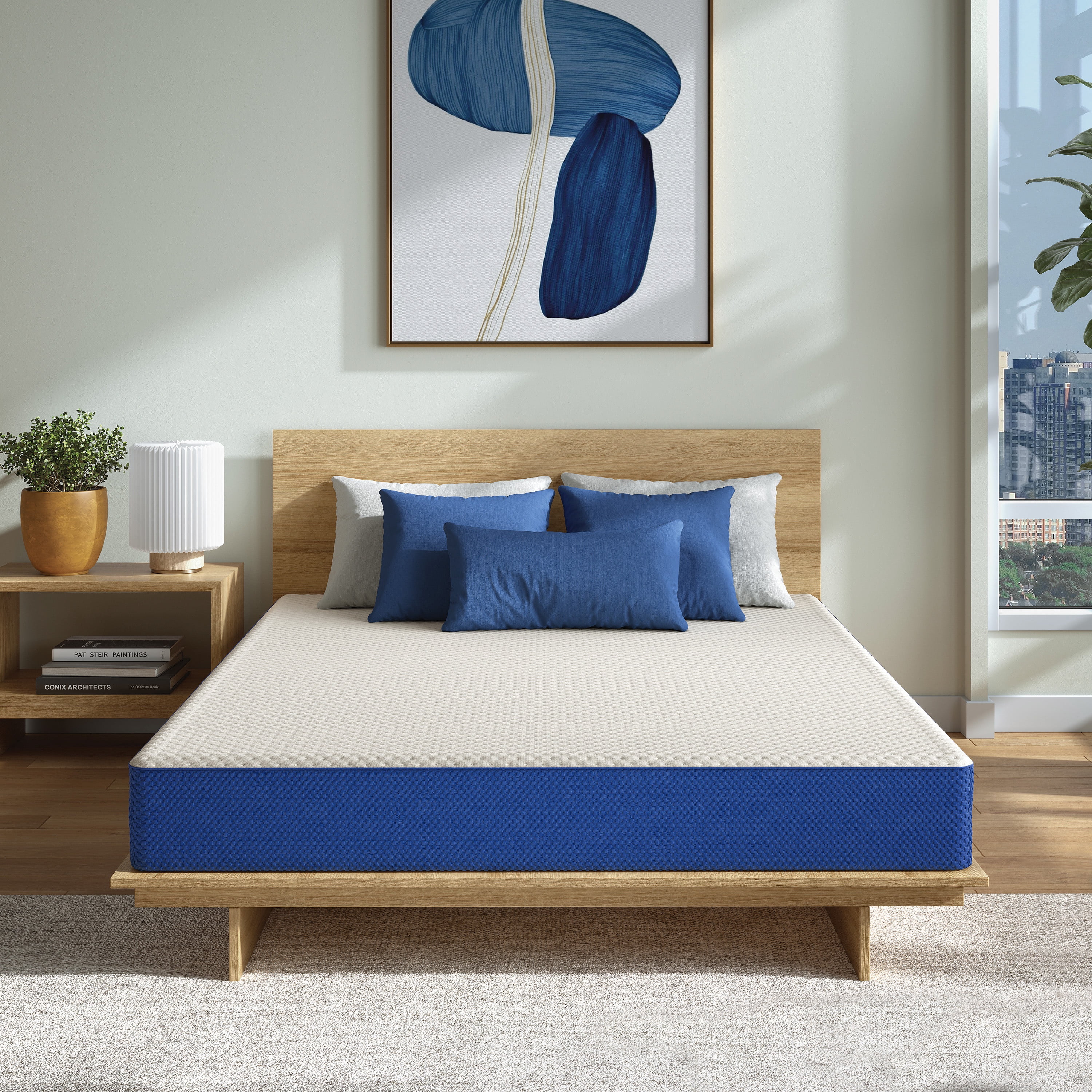 Boyd Sleep 8 in. Medium Firm Hybrid Mattress, Queen, Cooling Gel Memory ...