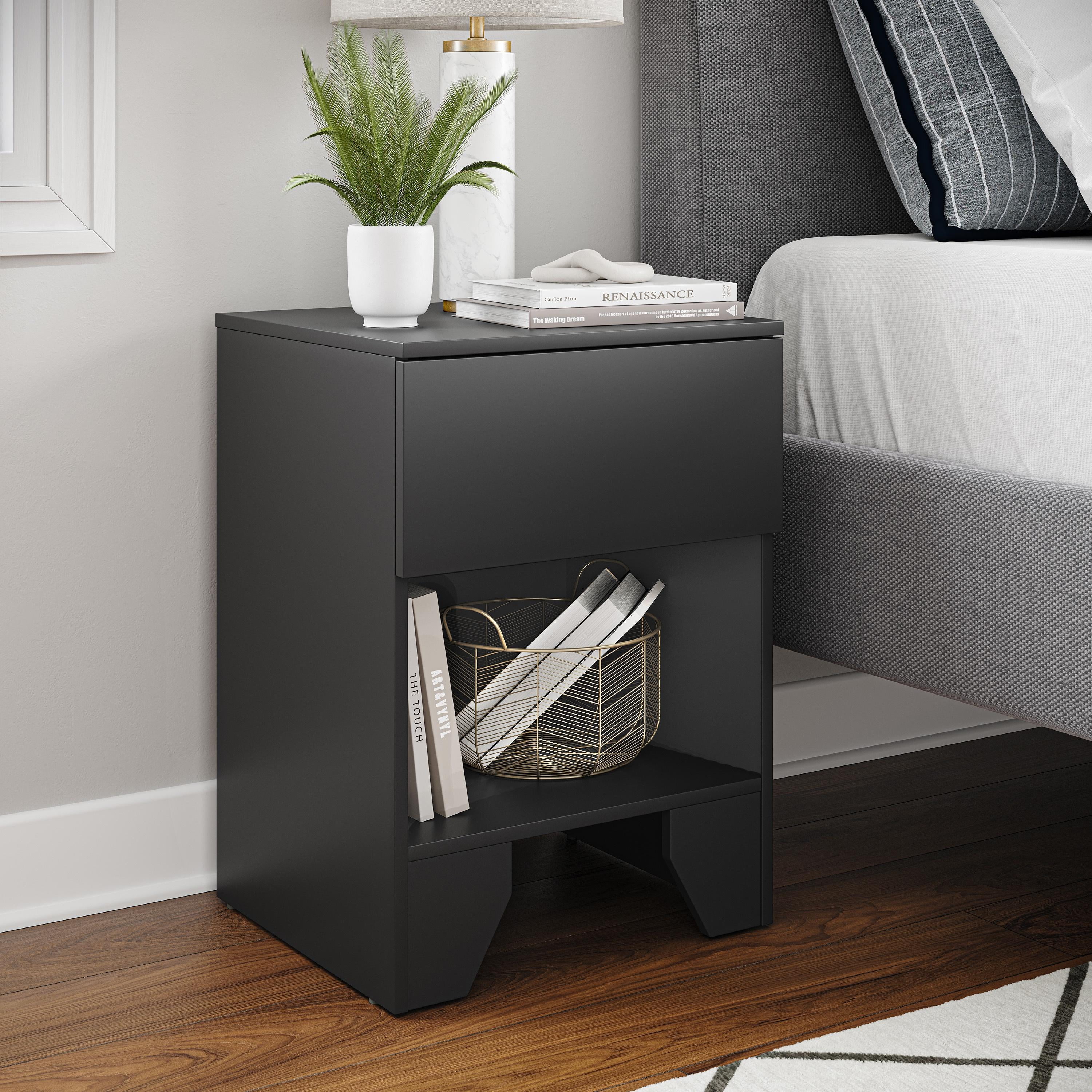 Boyd Sleep Anzio Black Nightstand - Modern Design - Walmart.com