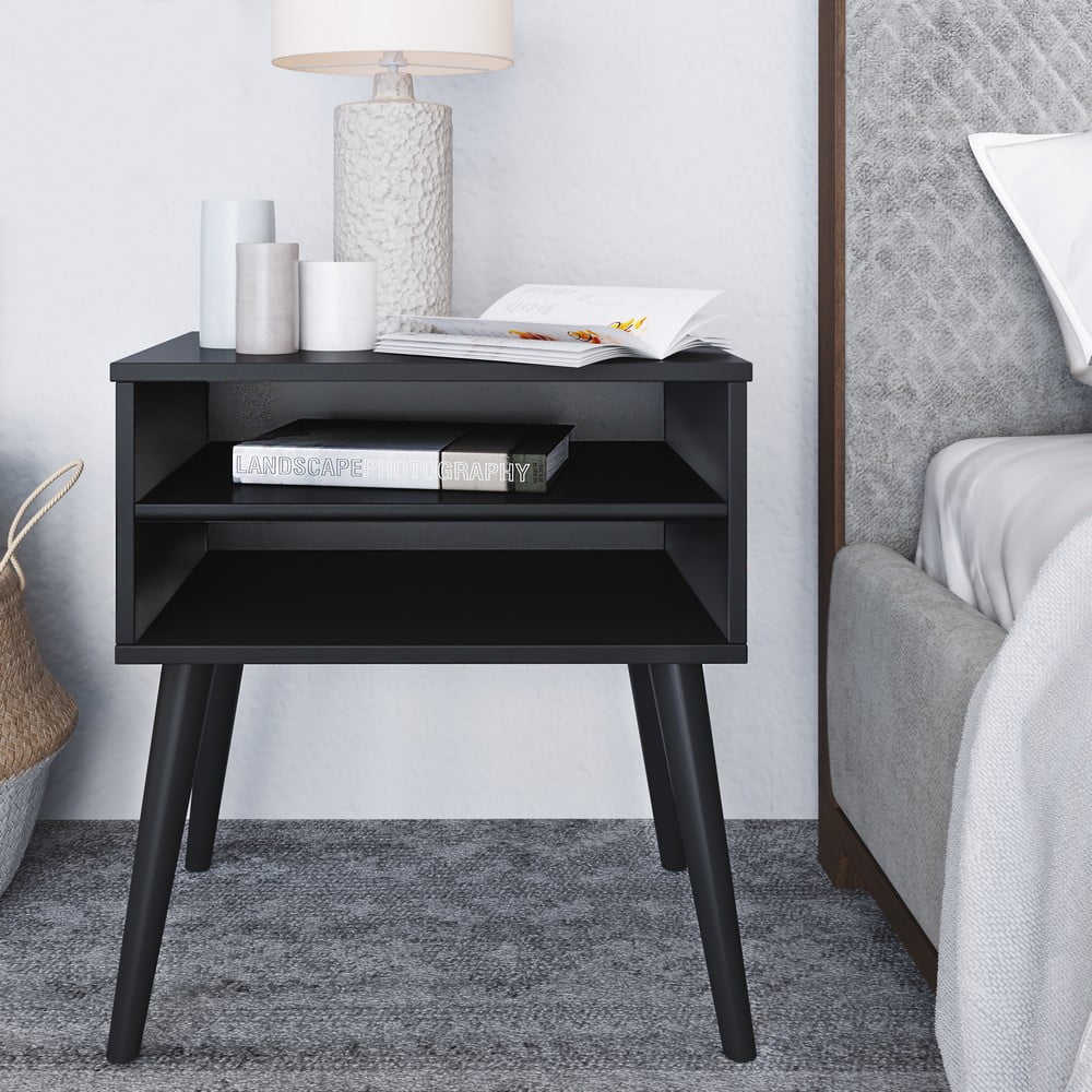 Boyd Sleep Ragusa Mid-Century Modern Open Shelf Nightstand - Walmart.com