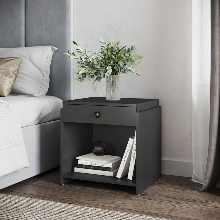 Boyd Sleep Sydney Single Drawer Nightstand Black Walmart
