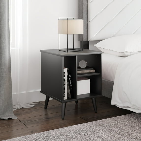 Boyd Sleep Warwick Mid-Century Modern Nightstand, Black - Walmart.com