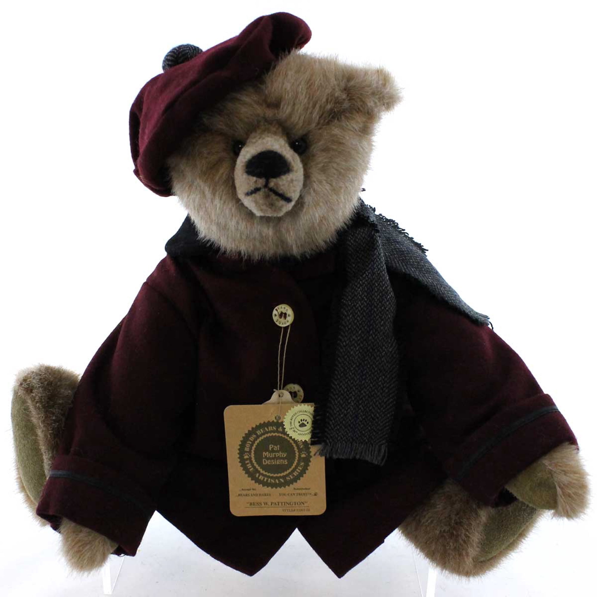 Boyds Bears Plush 15.00in Bess W Pattington, Fabric, Artisan Bear ...