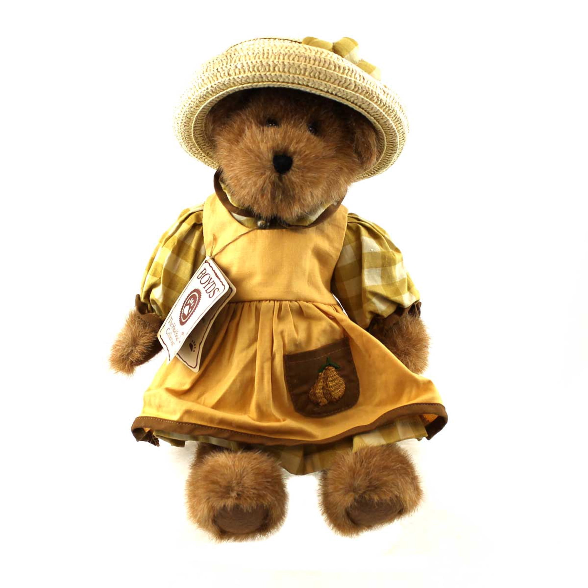 Boyds Bears Plush GRETCHEN MARIE PEARSLEY Fabric Fall Pear Bear 904161 ...