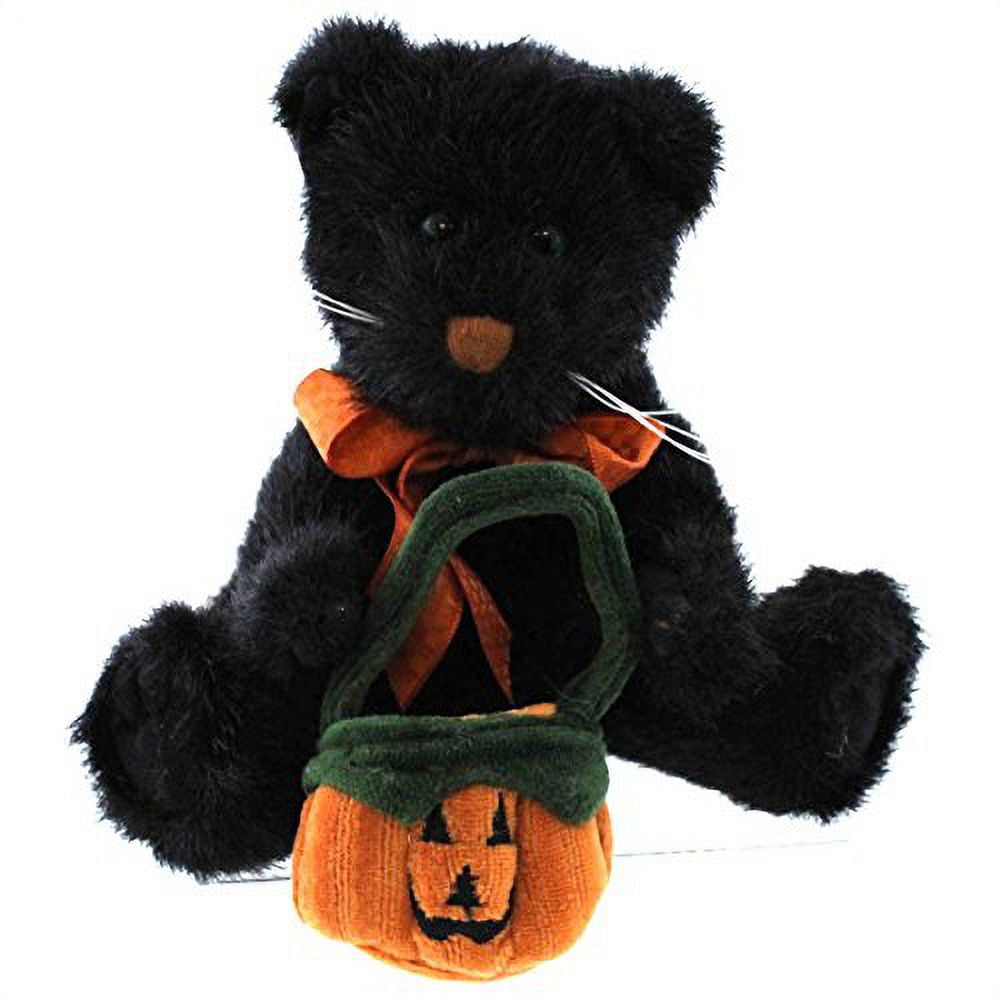 Boyds Bears Plush PEPPER B SCAREDYCAT Halloween Black Cat Pumpkin ...
