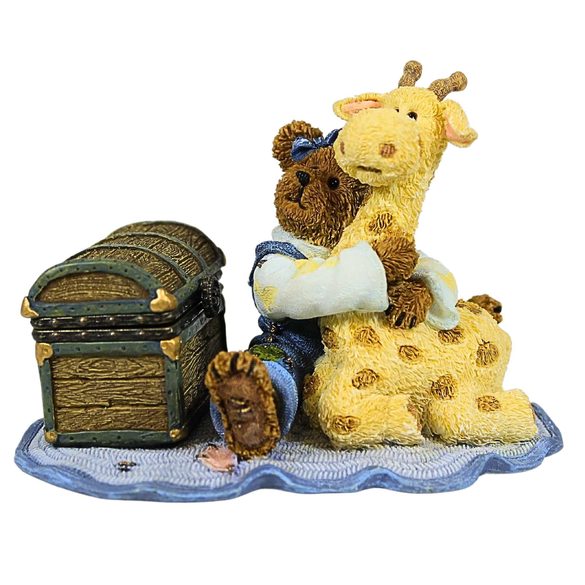 Boyds Bears Resin 3.50in Jordan W/ Lil Spot, Resin, Trunk Bearstone ...