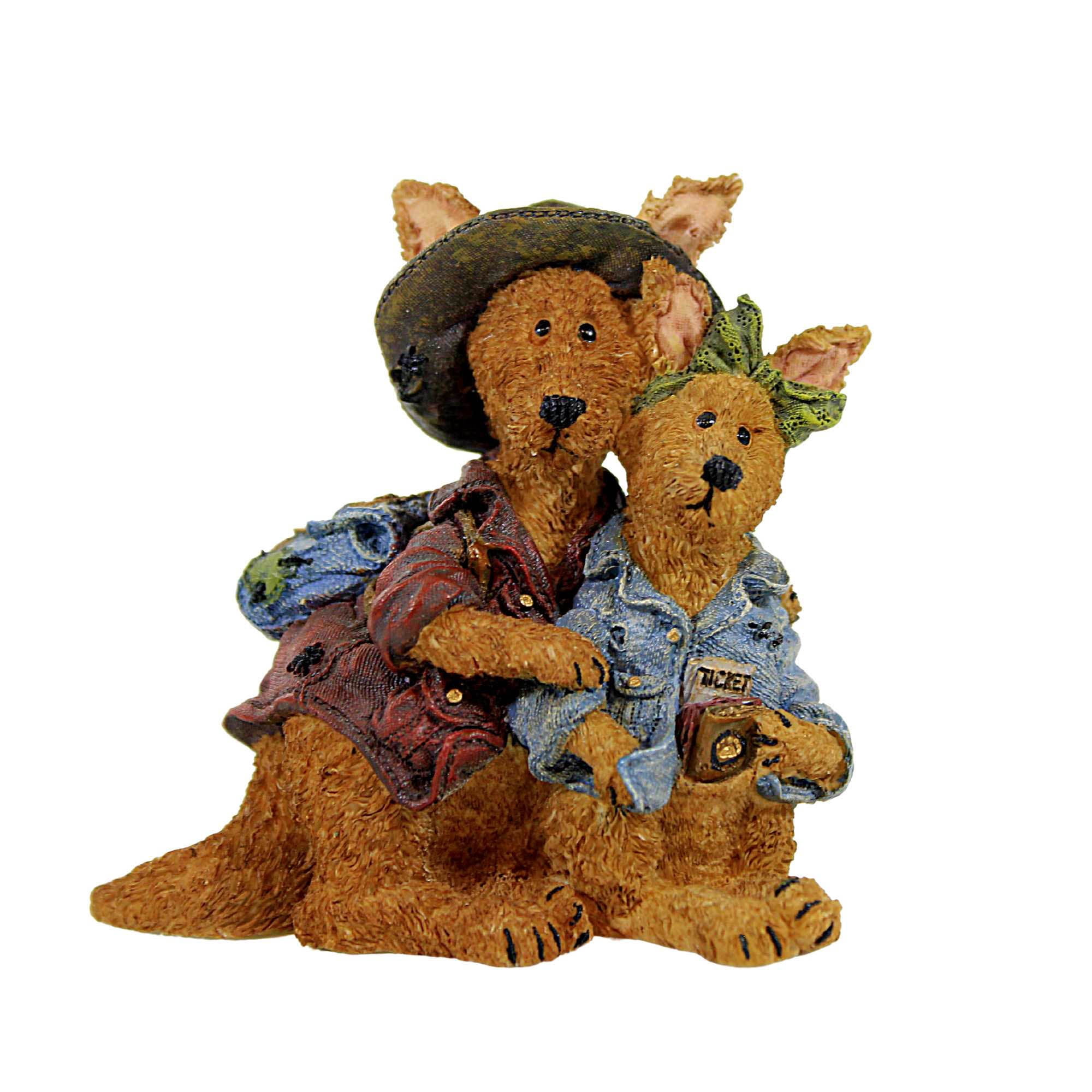 Boyds Bears Resin Joey & Alice Outback...The Trekkers - 1 Figurine 3 ...