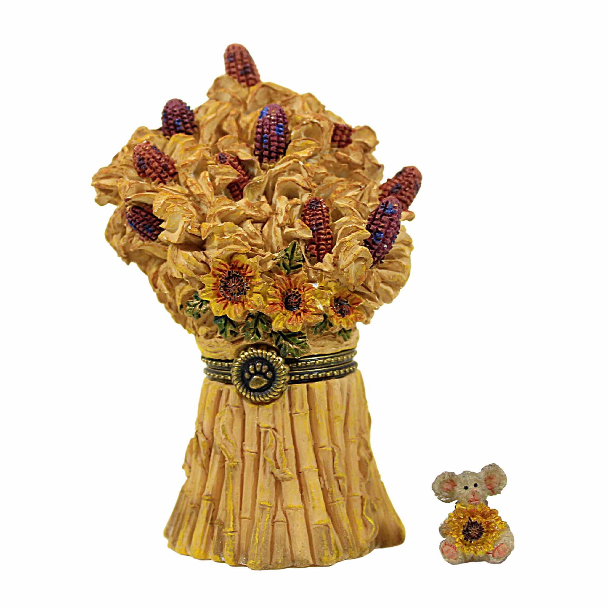 Boyds Bears Resin Sunny's Stalks With Corny Polyresin Fall Treasure Box ...
