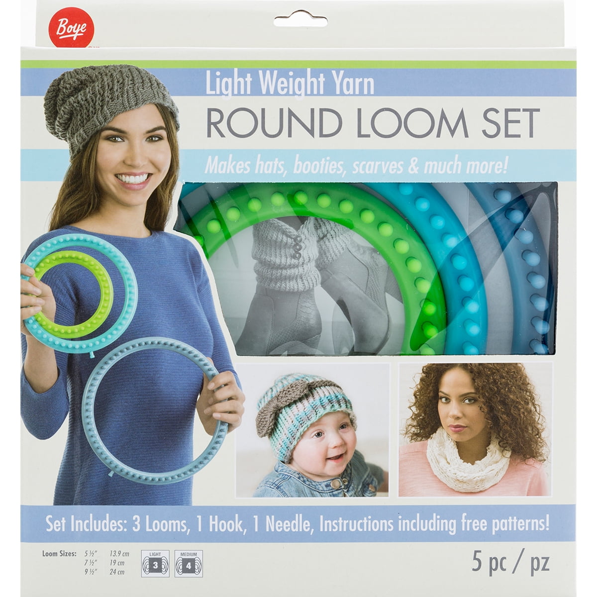 Boye Circular Fine Loom Set, 5 Piece - Walmart.com