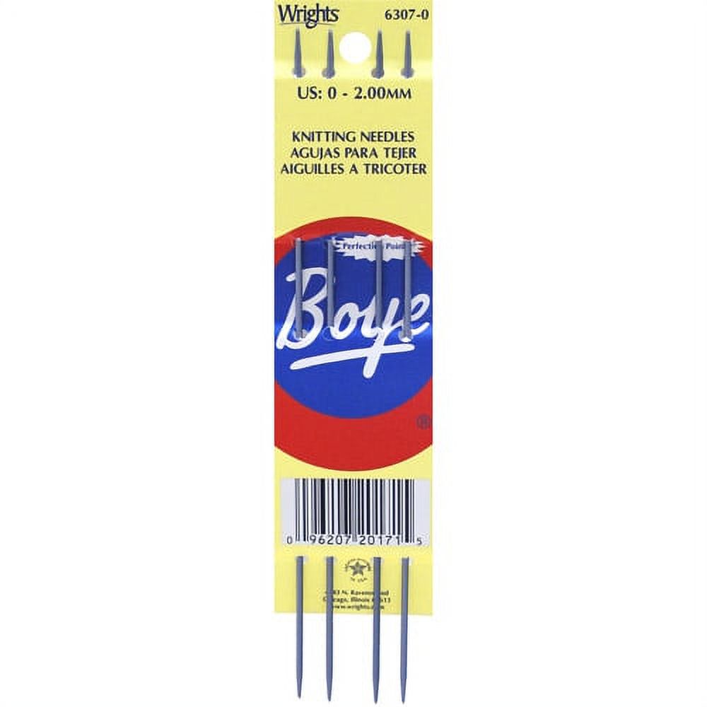 Boye Knit Needle 7" Double Point Aluminum Size 0 - Walmart.com