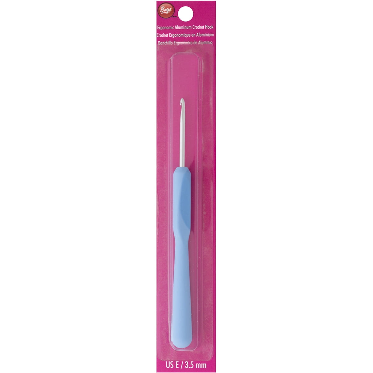 Boye Ergonomic Aluminum Crochet Hook-Size E/3.5mm - Walmart.com