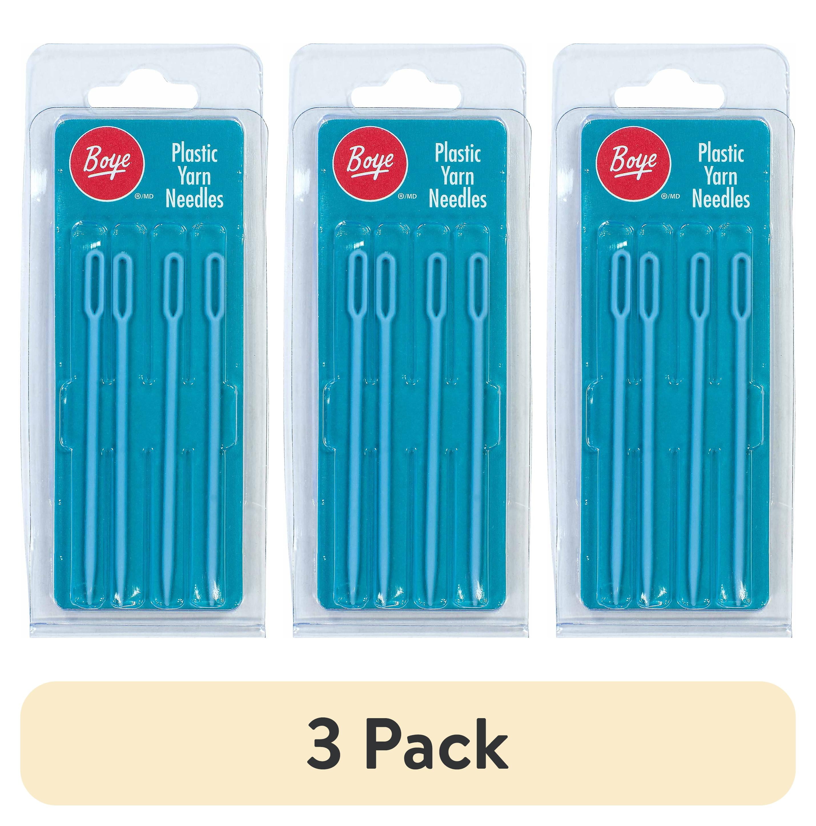 (3 pack) Boye Plastic Yarn Needle, 4 Pack, Blue - Walmart.com
