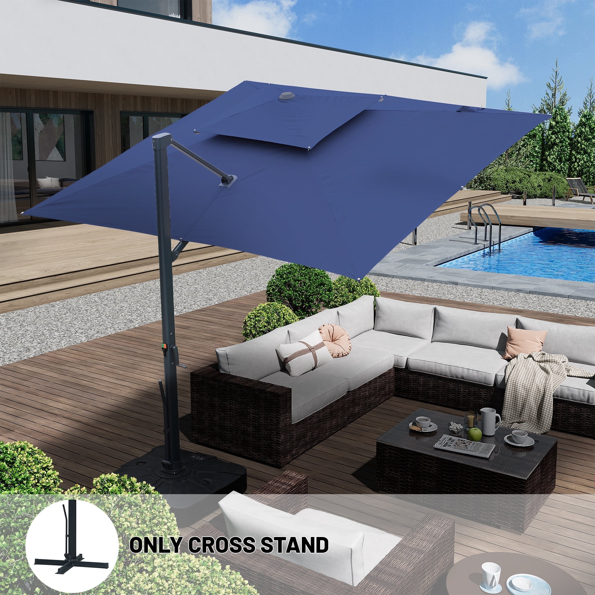 Boyel Living 10×10 FT Cantilever Patio Umbrellas Outdoor Offset ...
