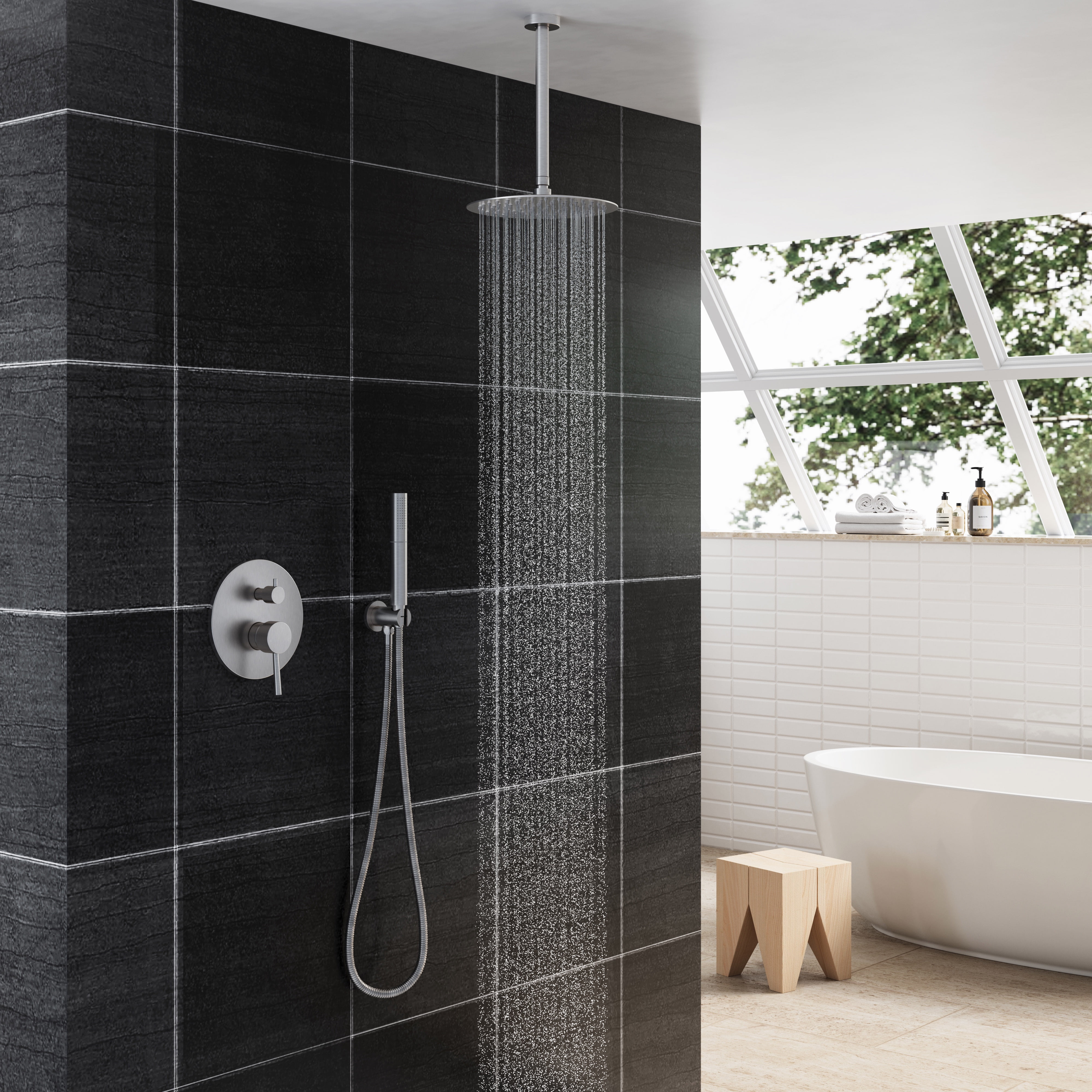 Boyel Living 10-Inch Round 304 Stainless Steel Overhead Showerhead ...
